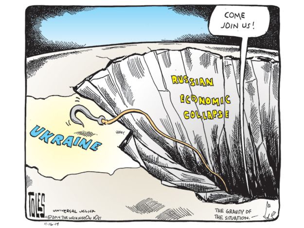 Political cartoon Russia economy Ukraine world | The Week