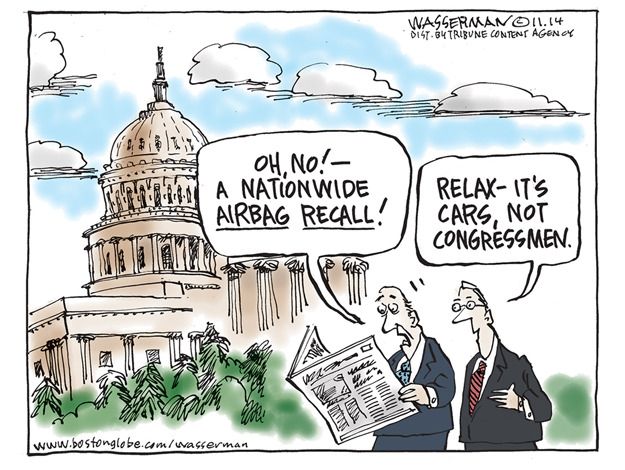 Political cartoon Congress airbag recall | The Week