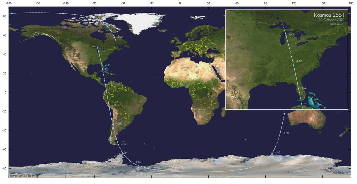 Failed Russian spy satellite falls to Earth in brilliant fireball ...