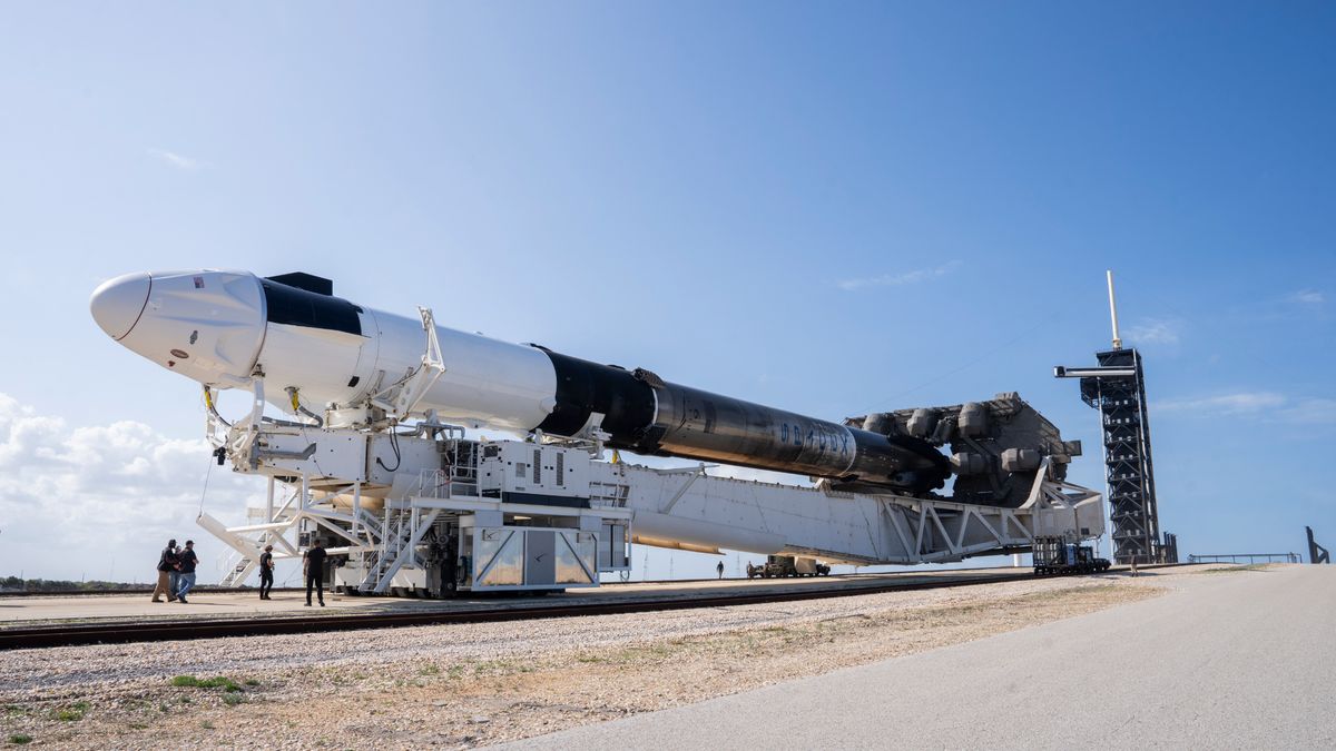 SpaceX rolls out rocket for historic Fram2 astronaut flight over Earth's poles (photos) | Space