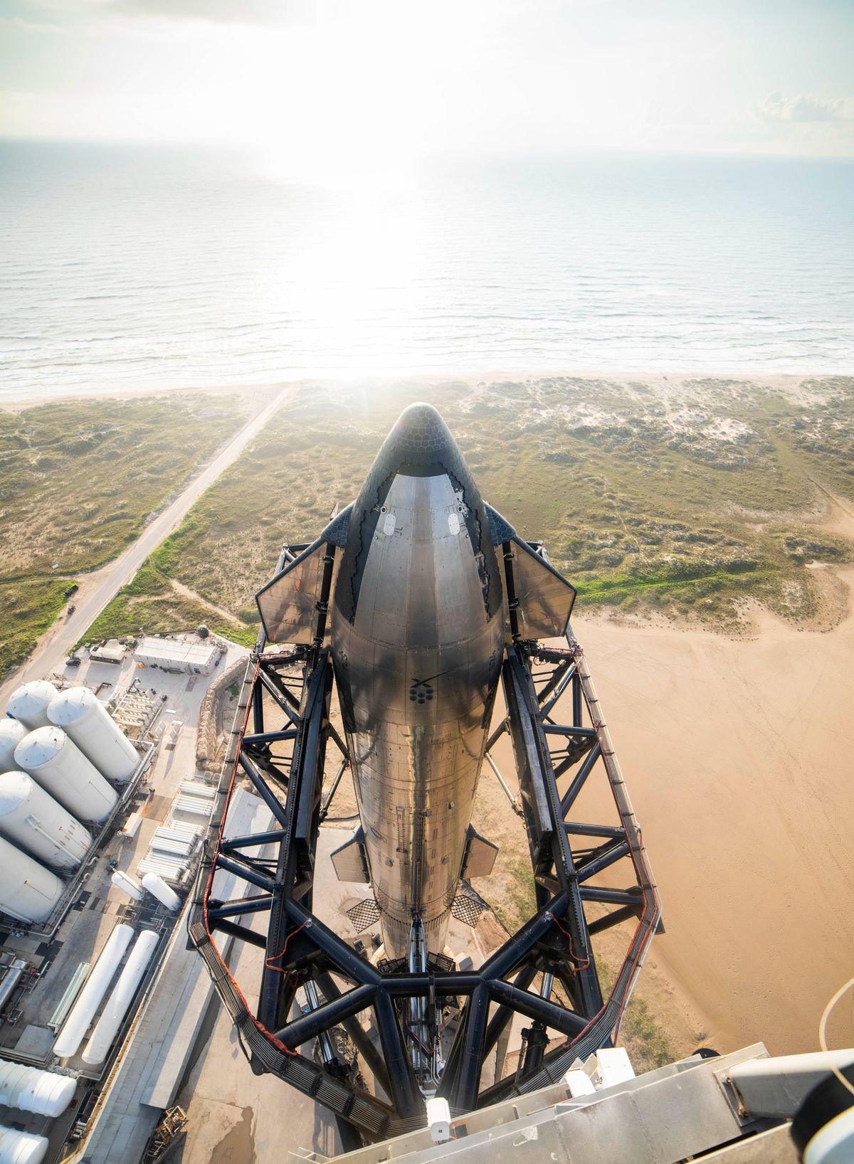 Spacex Starship Shines On Pad Ahead Of 1st Orbital Launch Photos
