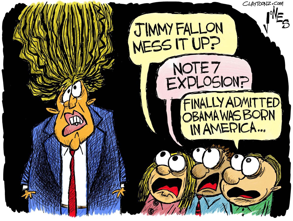 Political cartoon 2016 U.S. Donald Trump birther Jimmy Fallon | The Week