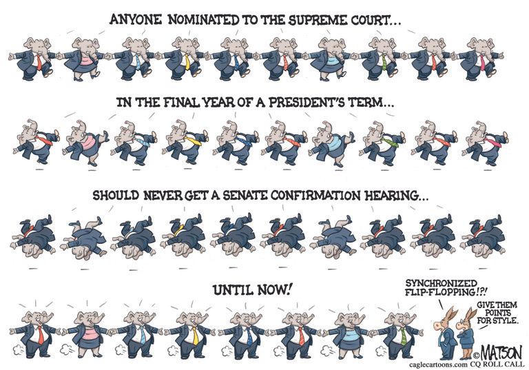 Political Cartoon U.S. GOP SCOTUS flip flop | The Week