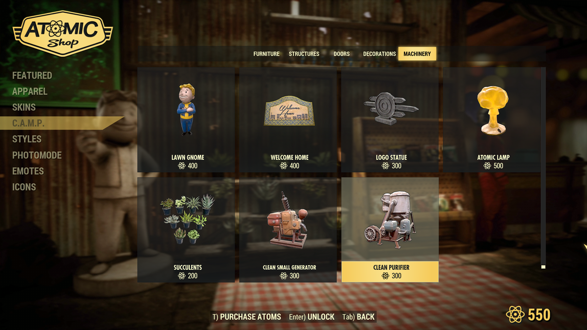 Fallout 76's Atomic Shop microtransactions | PC Gamer