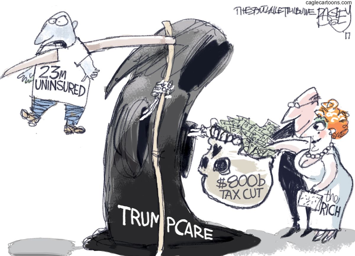 Political cartoon U.S. GOP health care reform AHCA | The Week Political cartoon U.S. GOP health care reform AHCA | The Week