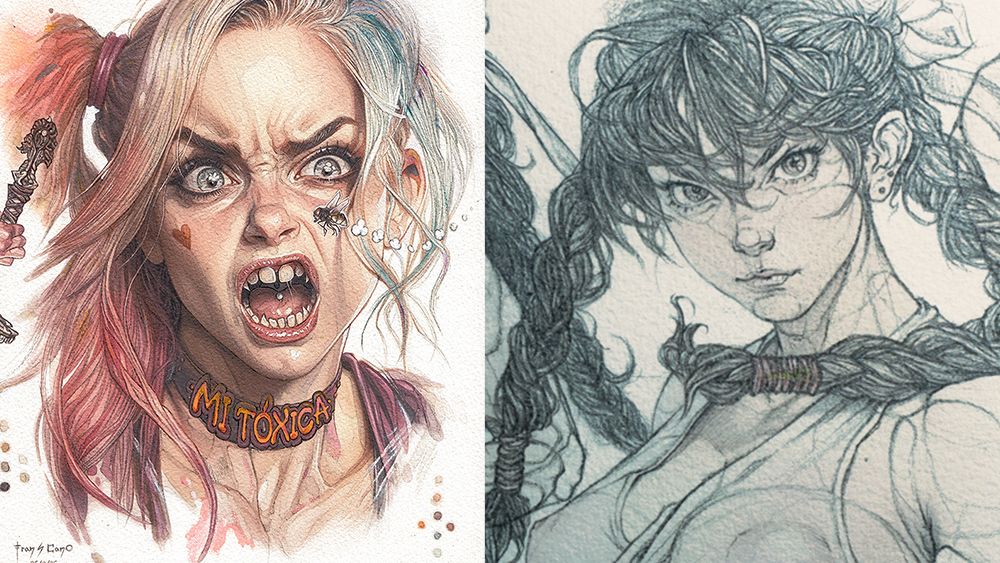 Lara Croft and Harley Quinn get reimagined as fine art | Creative Bloq