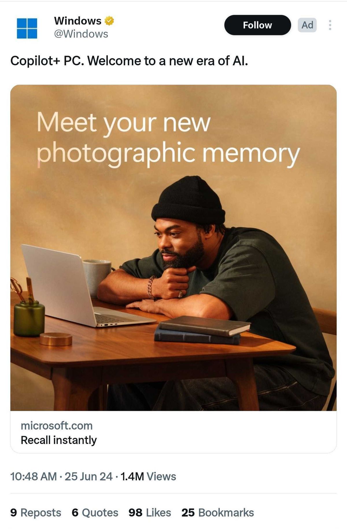 New Microsoft ads tout unavailable Recall feature, don't mention it was ...