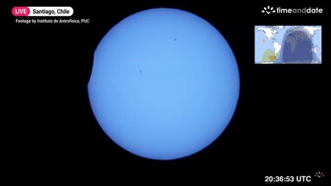 The first solar eclipse of 2022 has begun and here's the first views ...