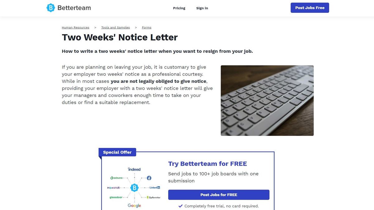 Five inspiring two weeks' notice templates | TechRadar