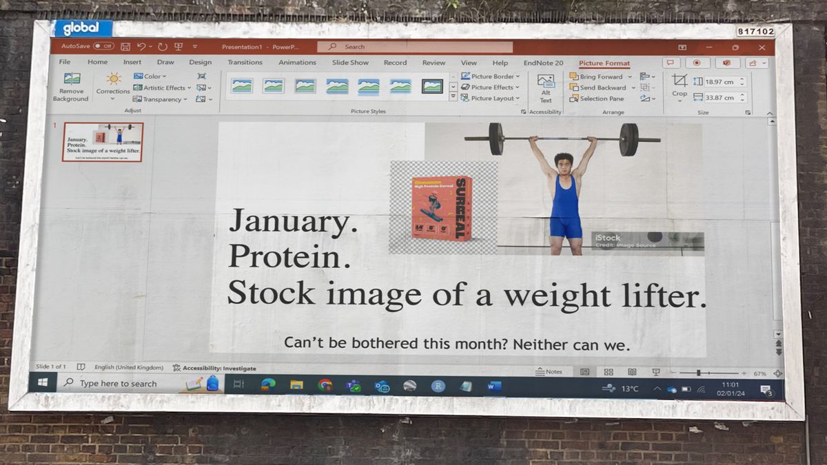 Cereal brand's hilarious billboards commit almost every graphic design ...
