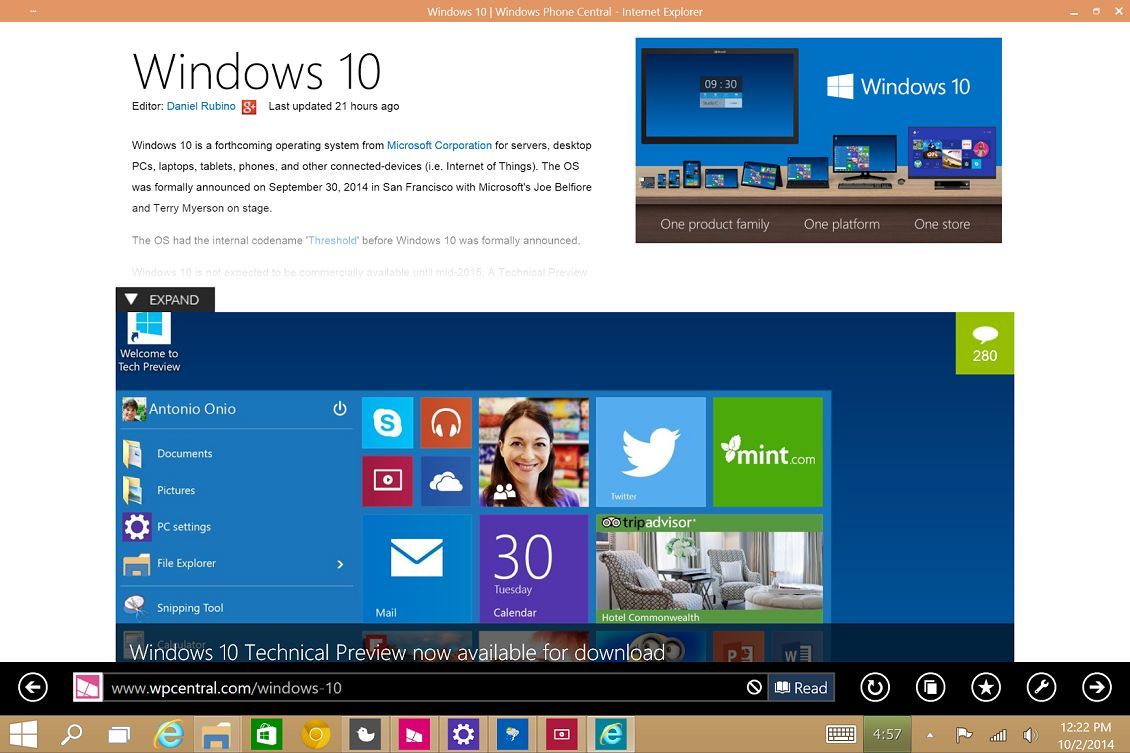 Here's how to get the Modern version of IE running on Windows 10 ...