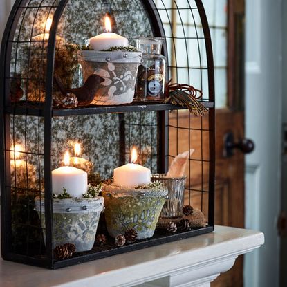 Make your own stencilled mini candle pots | Ideal Home