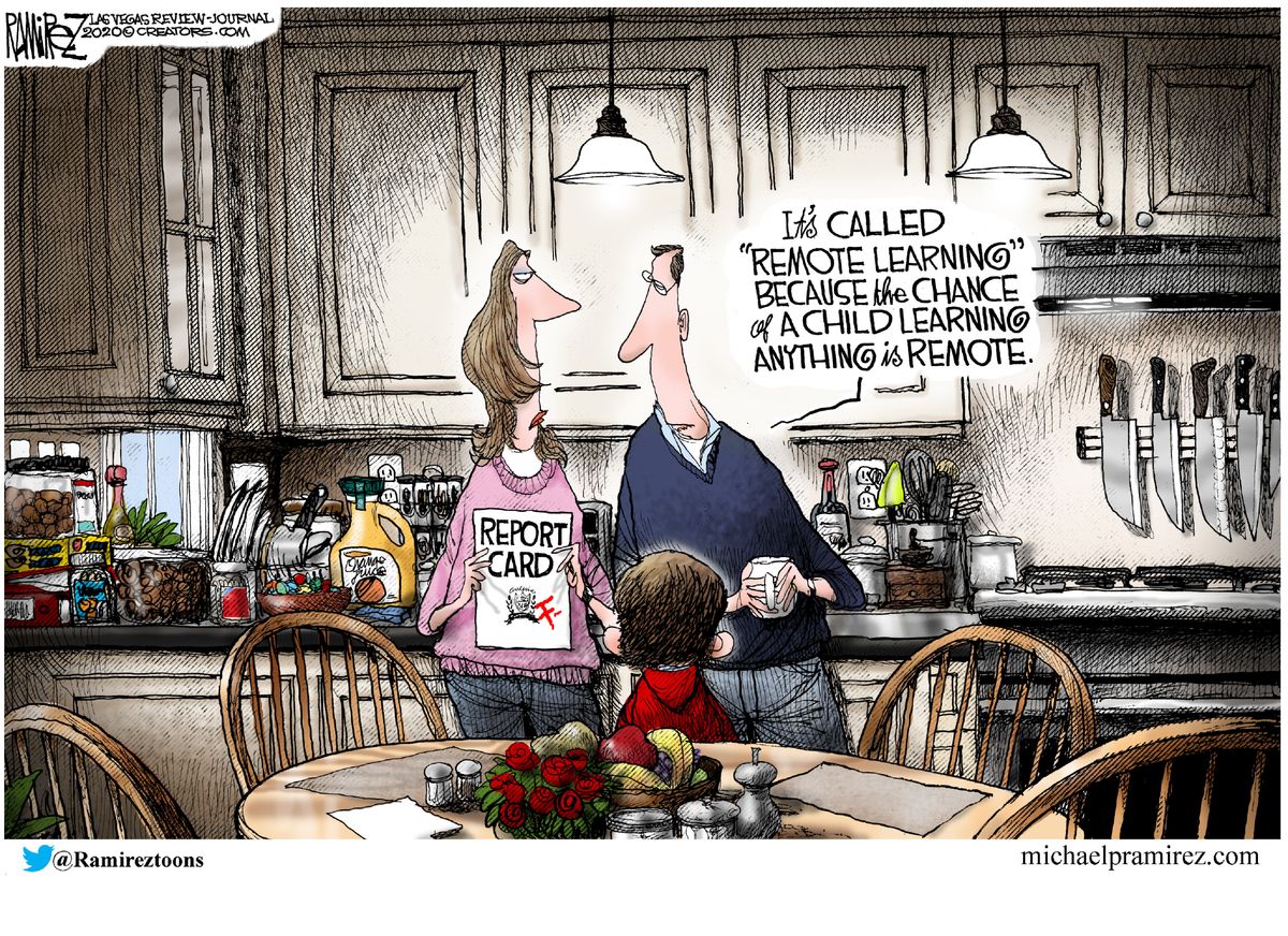 Editorial Cartoon U.S. remote learning COVID | The Week