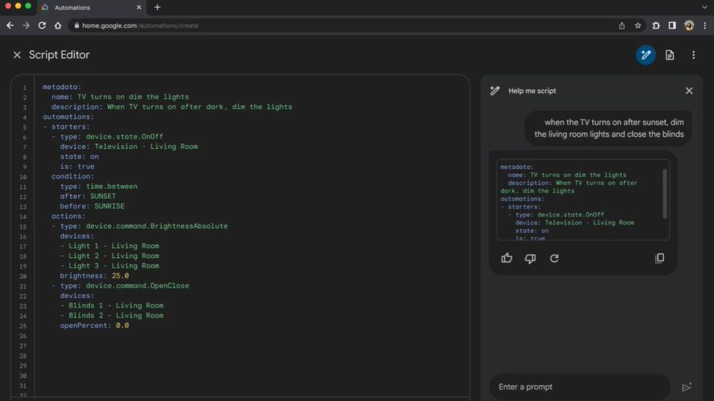 Google Home adds AI “Help me script” features for better automation | T3