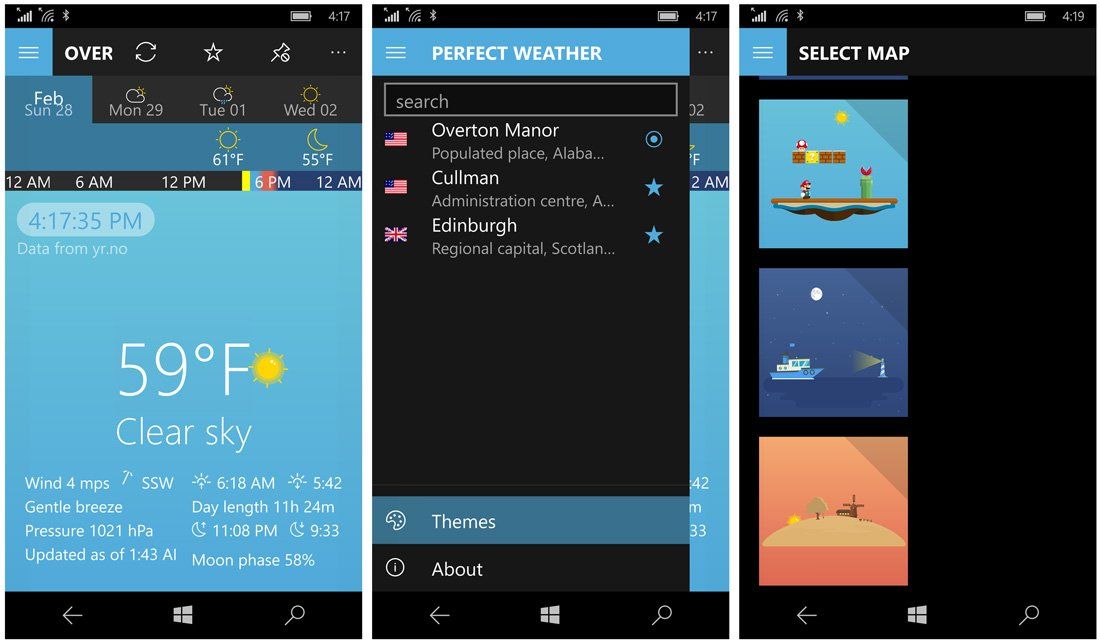 Catch up on the forecast with Perfect Weather Universal for Windows 10 ...