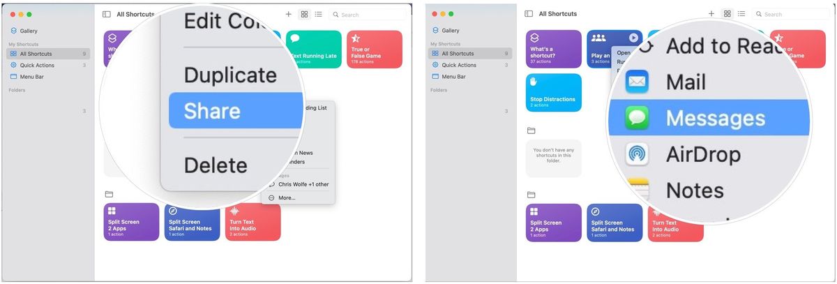 How to share Shortcuts on your Mac | iMore