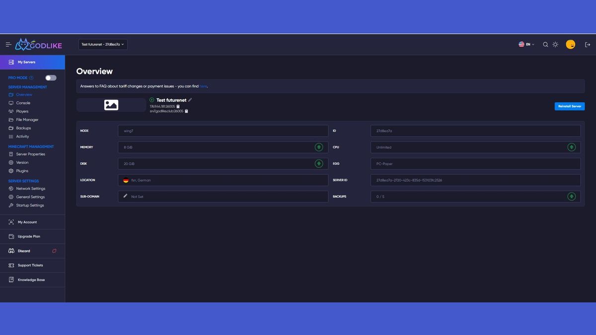 Godlike Minecraft server hosting review | TechRadar