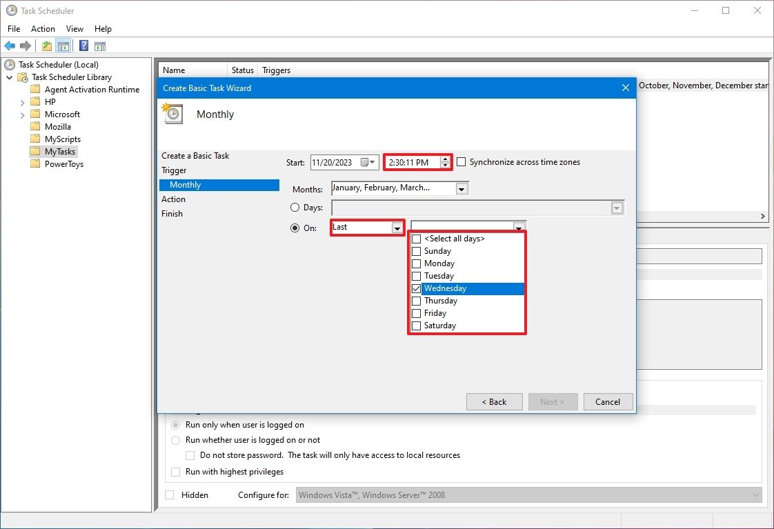 How to create an automated task using Task Scheduler on Windows 10 ...