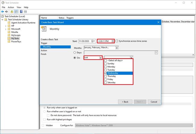 How to create an automated task using Task Scheduler on Windows 10 ...