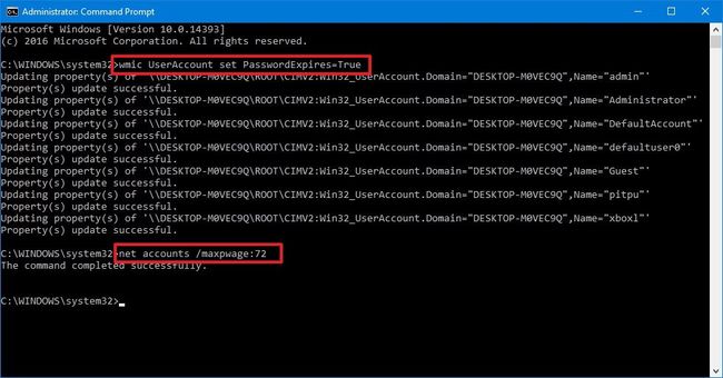 How to force users to change their password periodically on Windows 10 ...