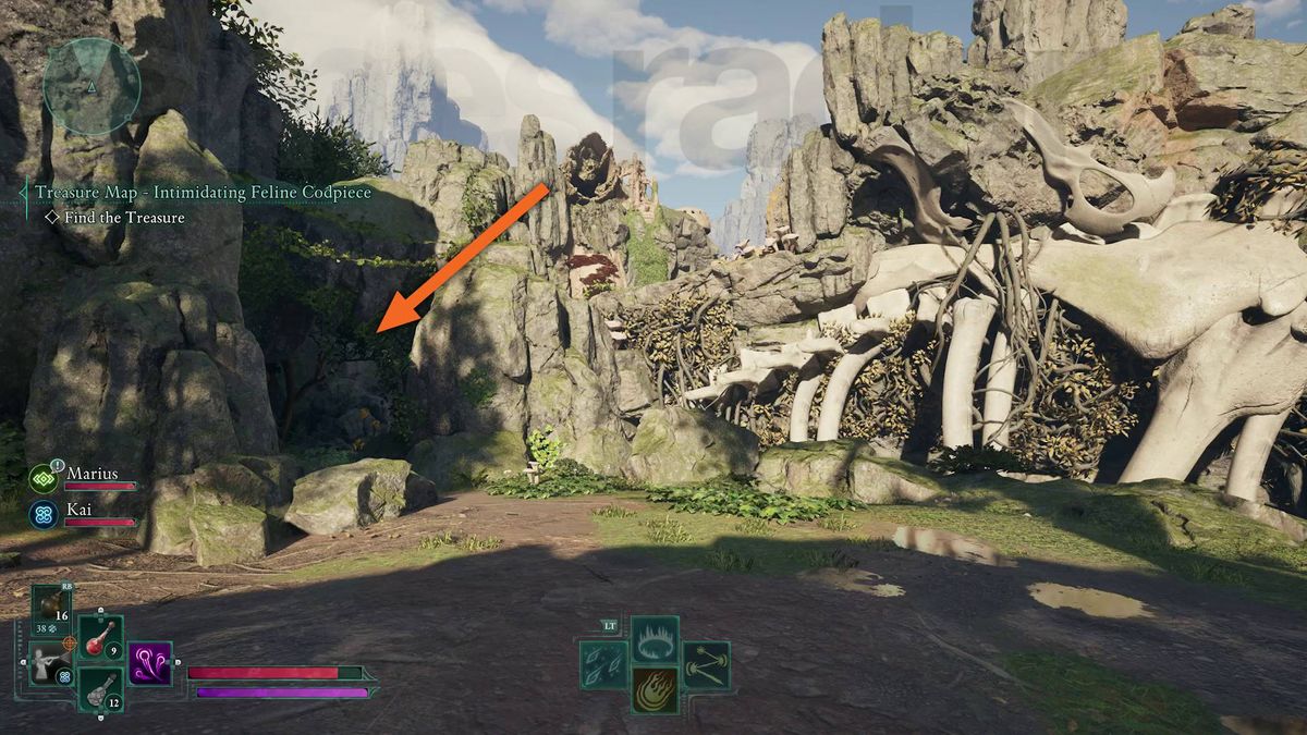 How to find the Avowed Intimidating Feline Codpiece treasure | GamesRadar+