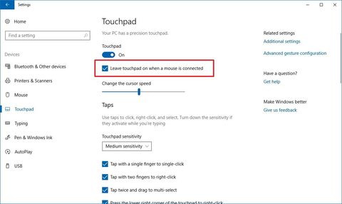 How to disable touchpad when mouse is connected on Windows 10 | Windows ...