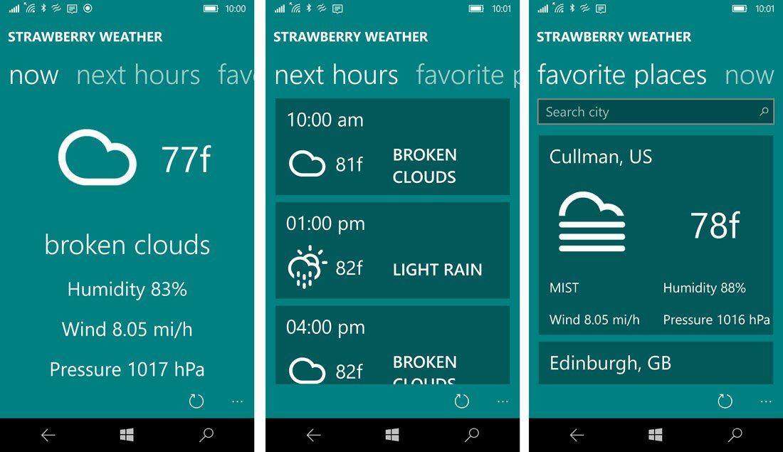 Strawberry Weather is a colorful way to check up on your local forecast ...