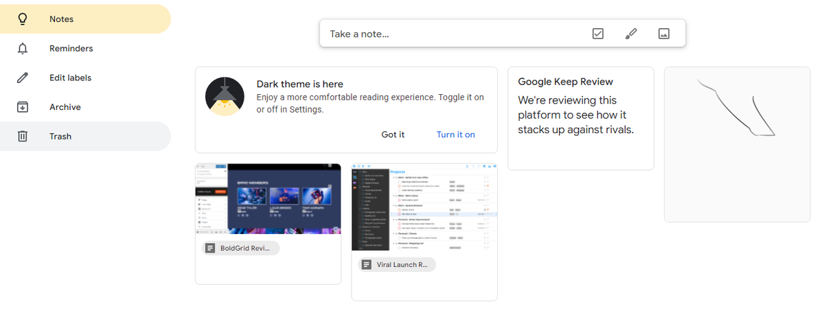 Google Keep | TechRadar