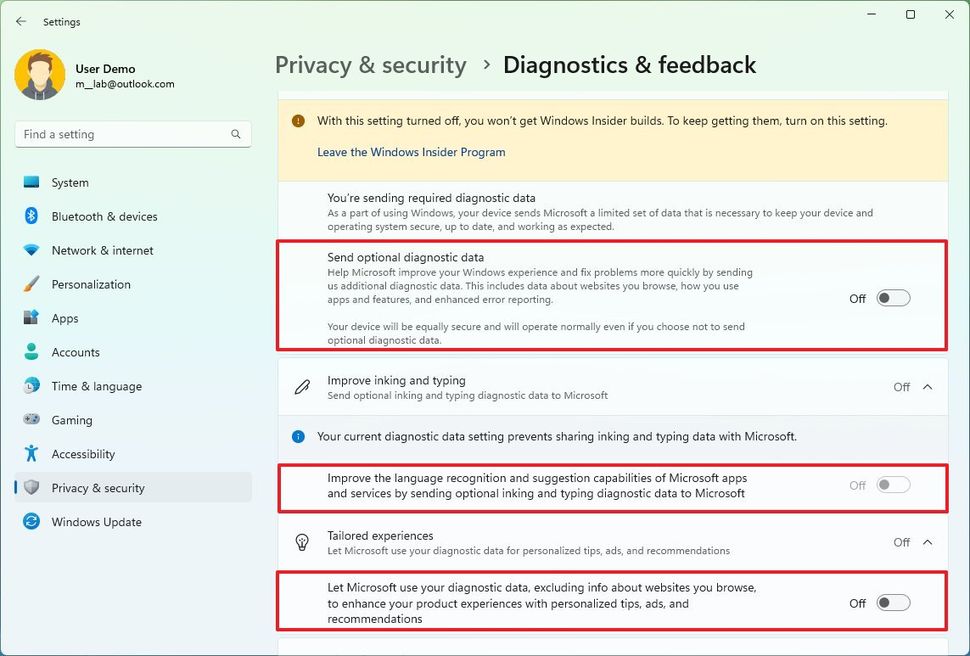 How to disable data tracking features on Windows 11 | Windows Central