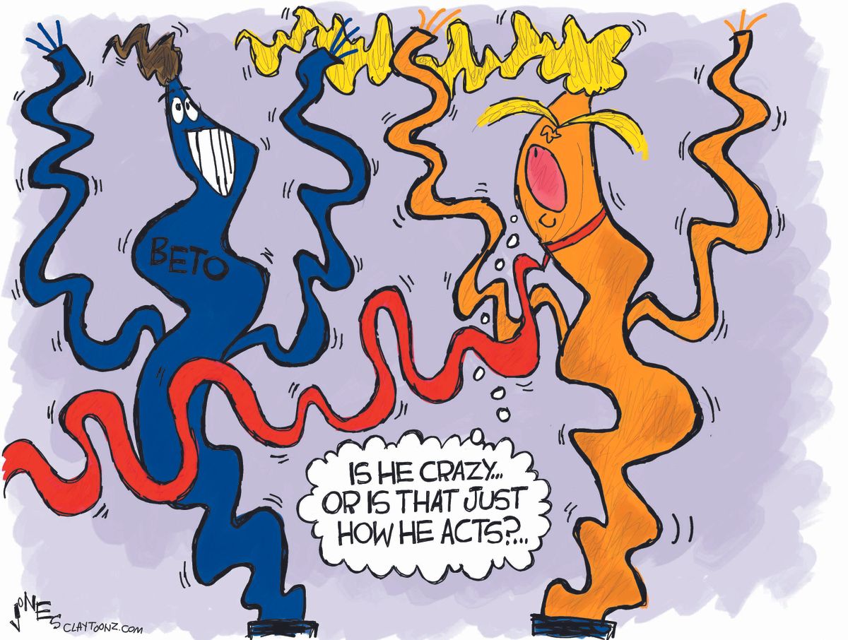 Political Cartoon U.S. Beto ORourke Trump 2020 Presidential election ...