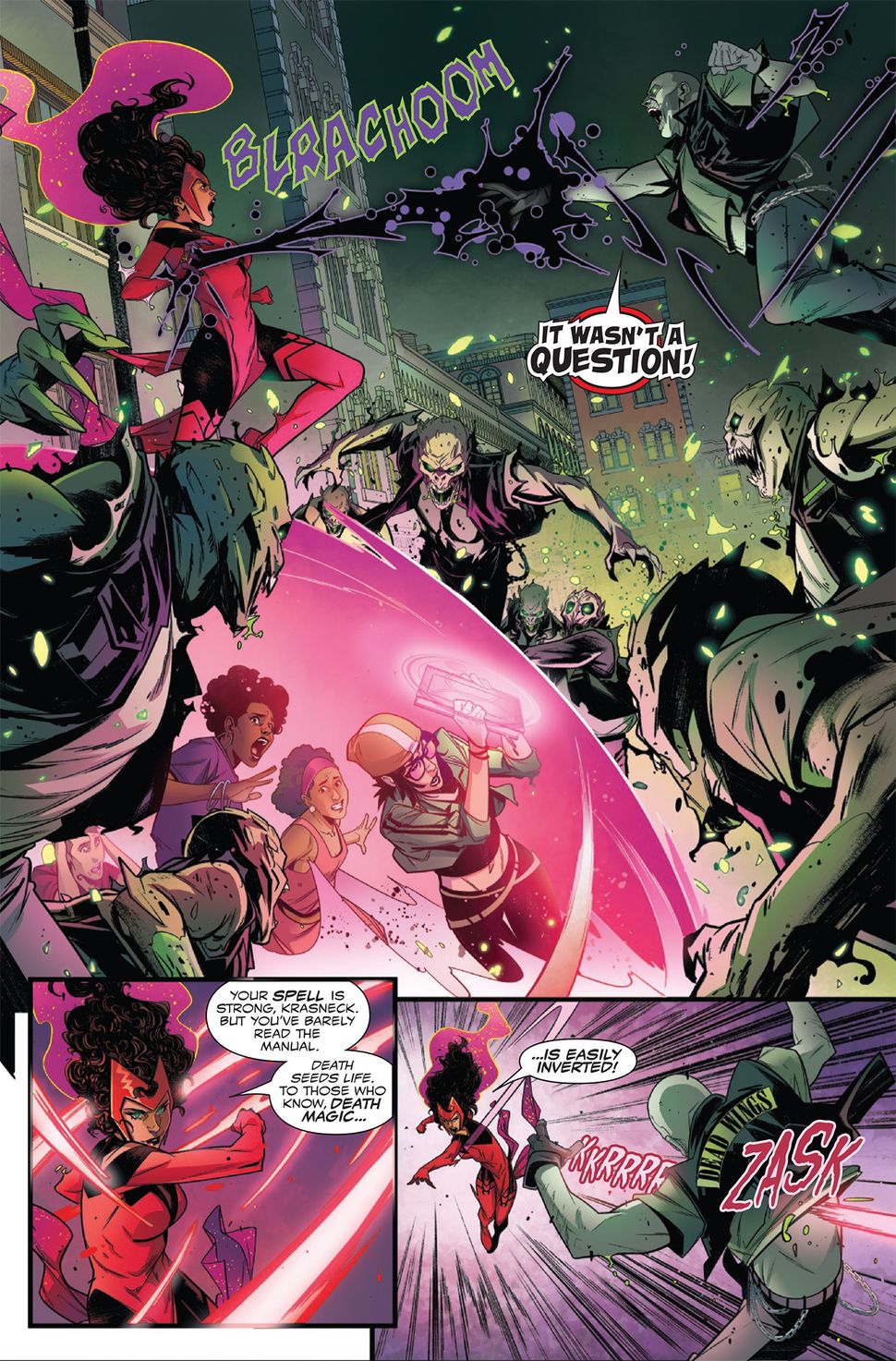 Wanda Maximoff meets God and takes on a gang of demonic bikers in ...