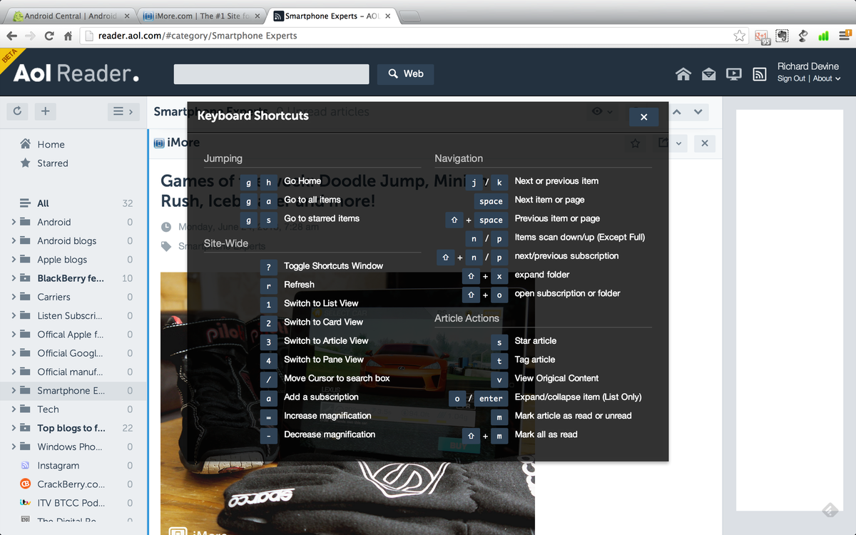 First look at the new AOL Reader beta, a surprisingly pleasing way to get your RSS fix | iMore