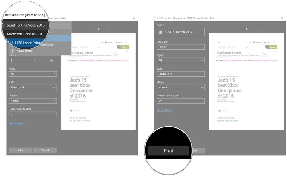How to print from Edge for Windows 10 | Windows Central