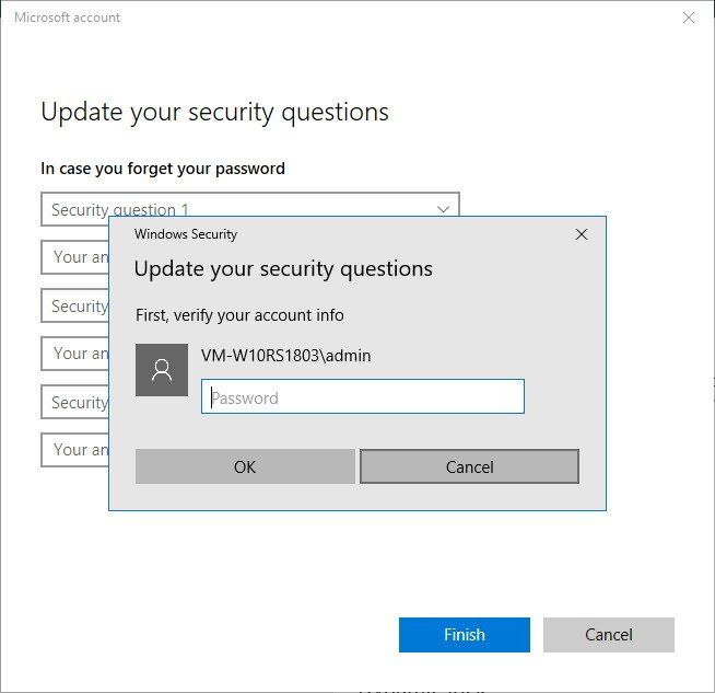 How to enable reset local account password on Windows 10 April 2018 ...