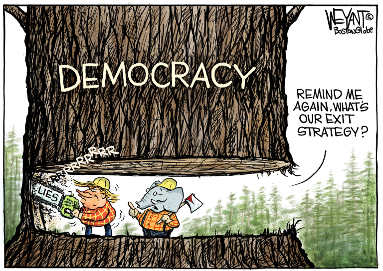 7 blisteringly funny cartoons about Republicans' post-election Trump ...