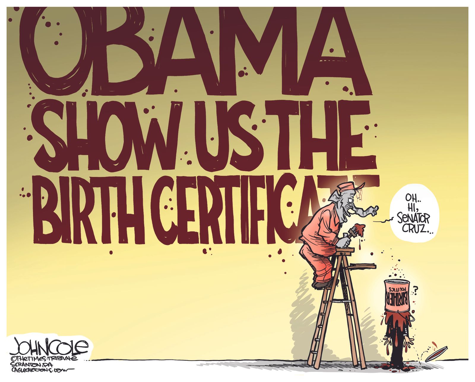 Obama cartoon U.S. Birther GOP Ted Cruz Canada | The Week