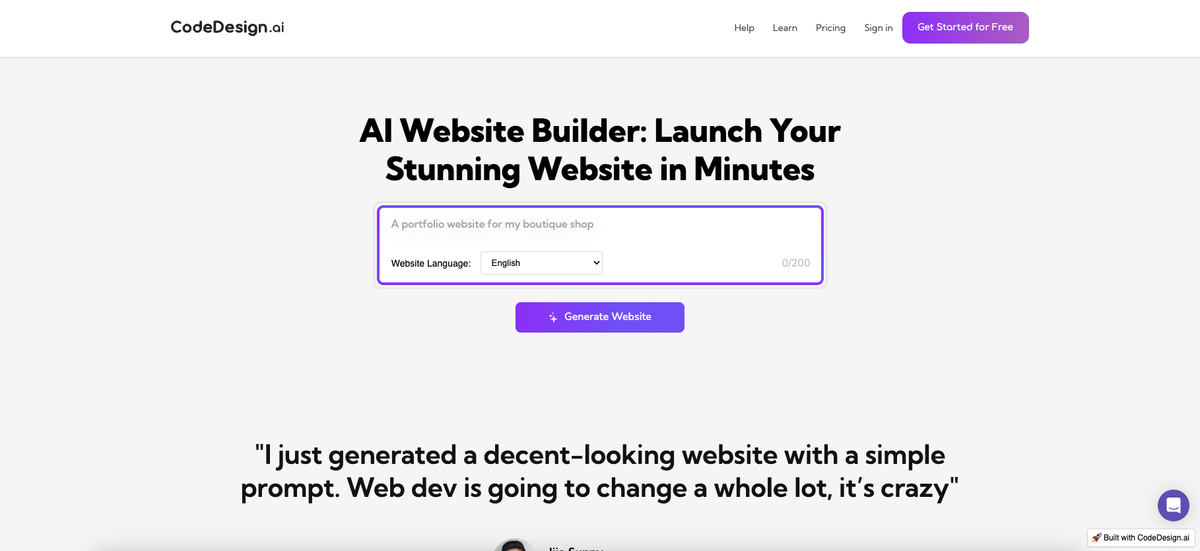 CodeDesign AI website builder review 2025 | TechRadar