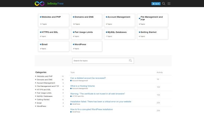 InfinityFree web hosting review | TechRadar
