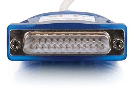 These are the cables needed to connect your printer to your PC ...