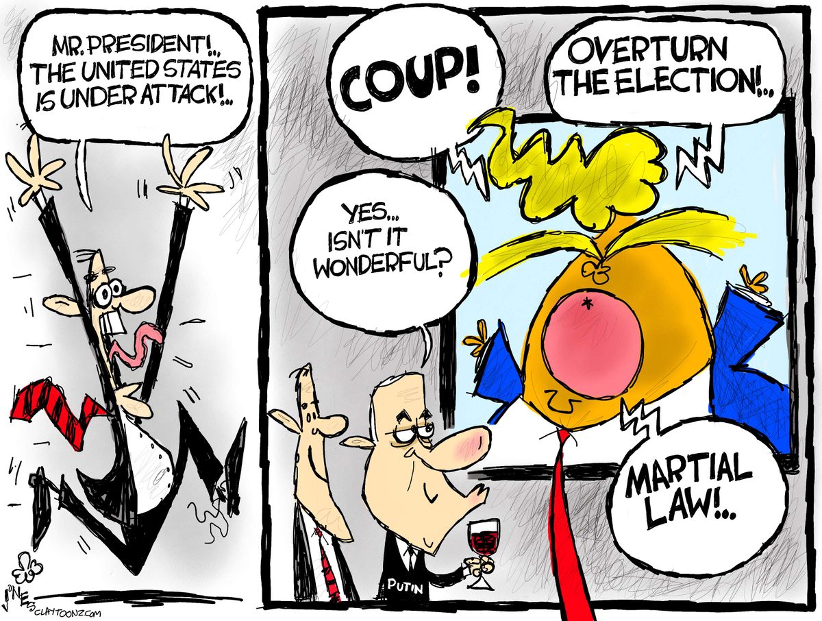 Political Cartoon U S Trump Putin Election Attack The Week