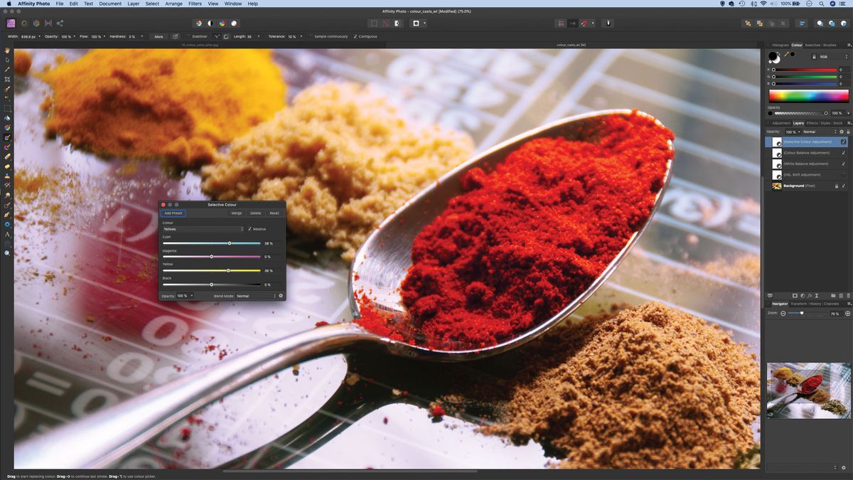 Reveal your true colors in Affinity Photo! How to correct color casts ...