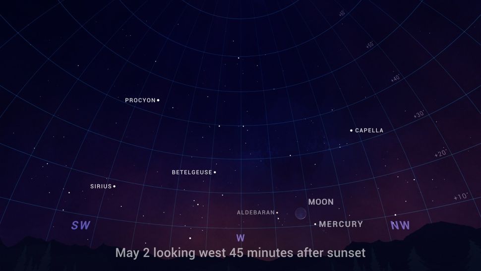 Don't miss Mercury shine with the crescent moon in tonight's sky! | Space