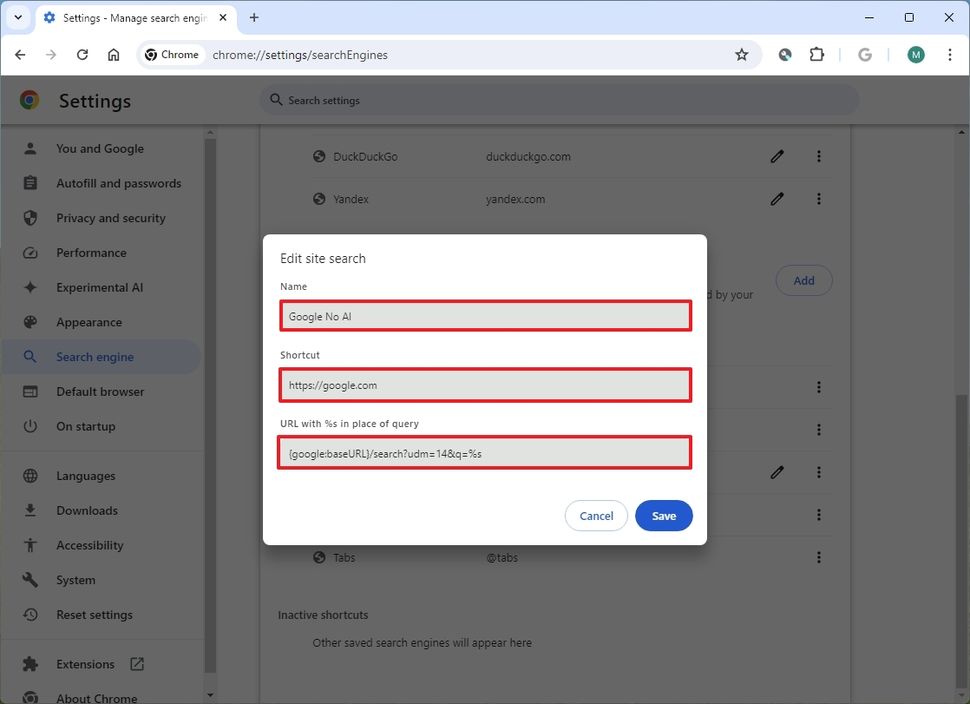 How to hide AI results on Google search with two methods for Microsoft ...