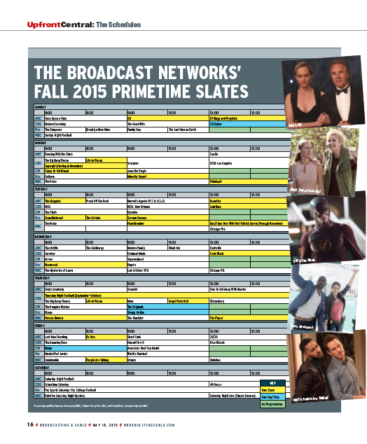 The Broadcast Networks' Fall 2015 Primetime Slates | Next TV ...