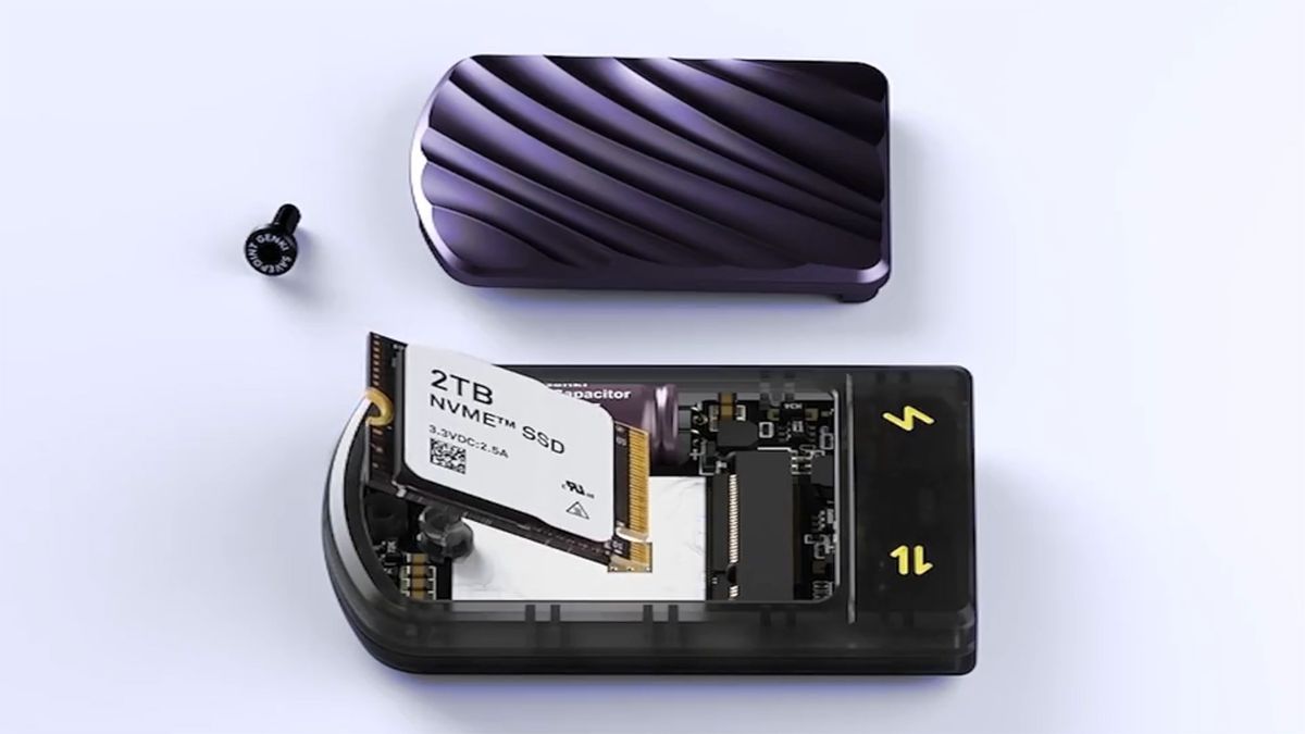 The SavePoint M.2 2230 SSD enclosure attaches to your handheld device ...