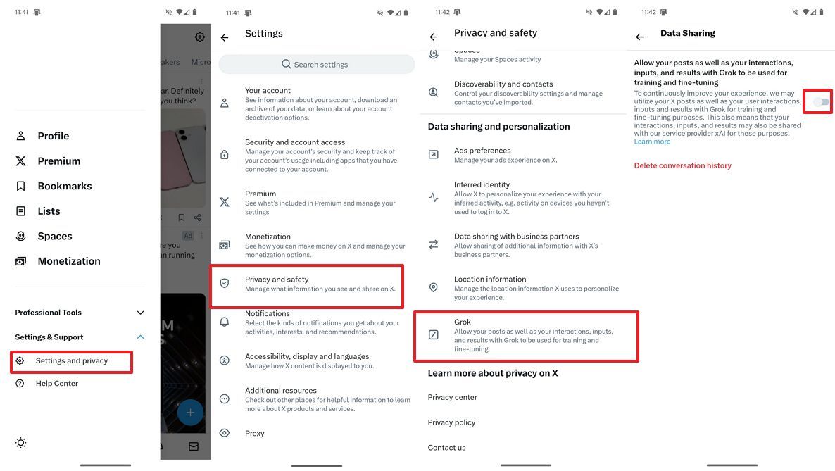 How to prevent Grok from using your data for AI training on X | Windows ...