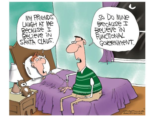 Political cartoon U.S. Santa government gridlock | The Week