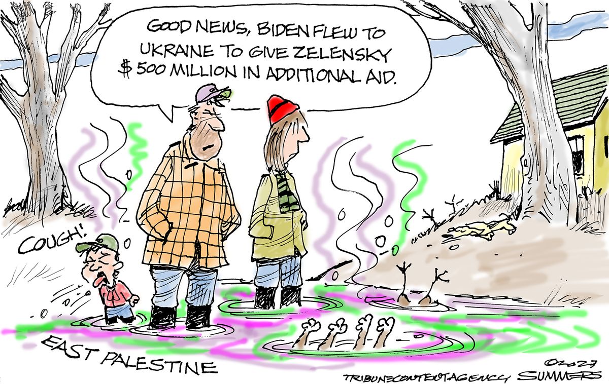 5 Sharply Funny Cartoons About Bidens Surprise Visit To Ukraine The Week