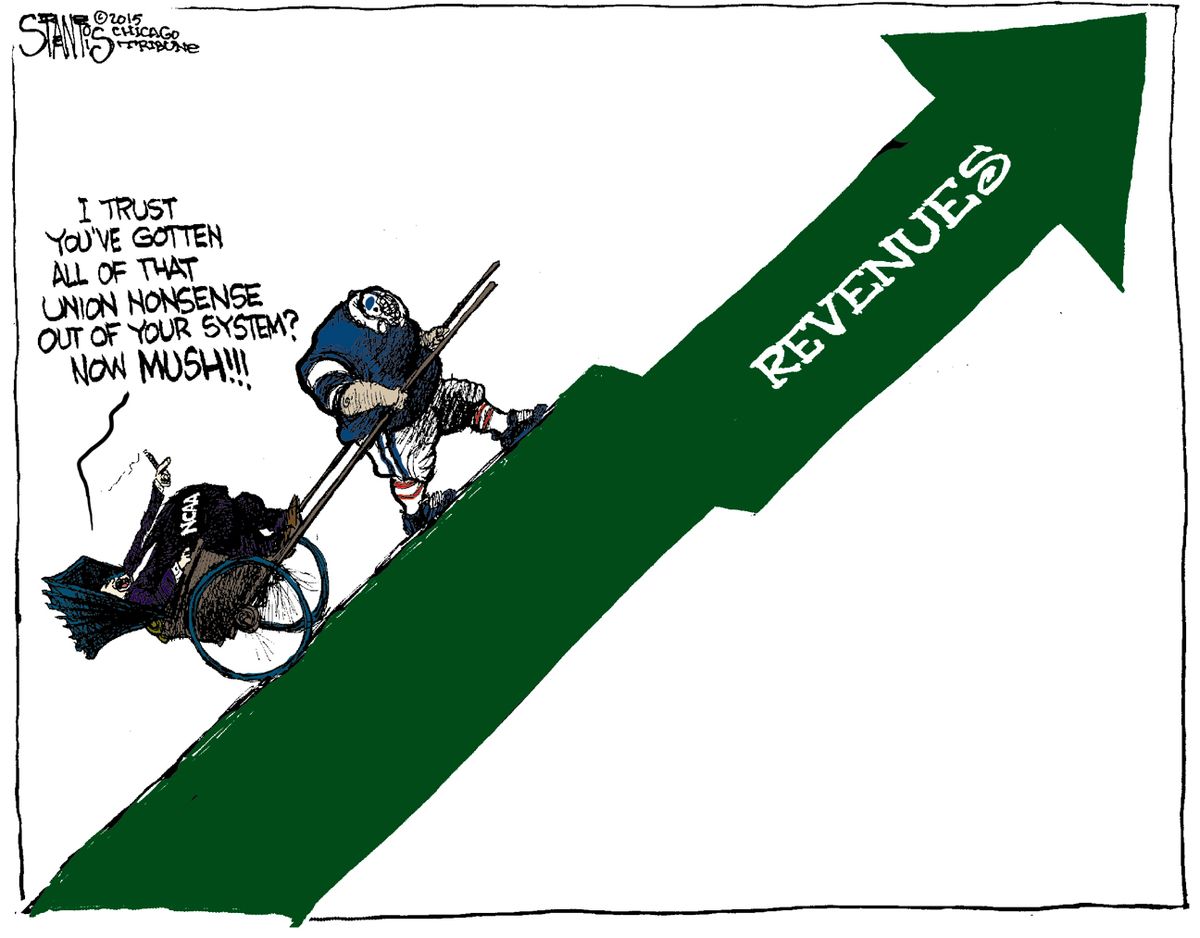 Editorial cartoon U.S. NCAA Unions | The Week