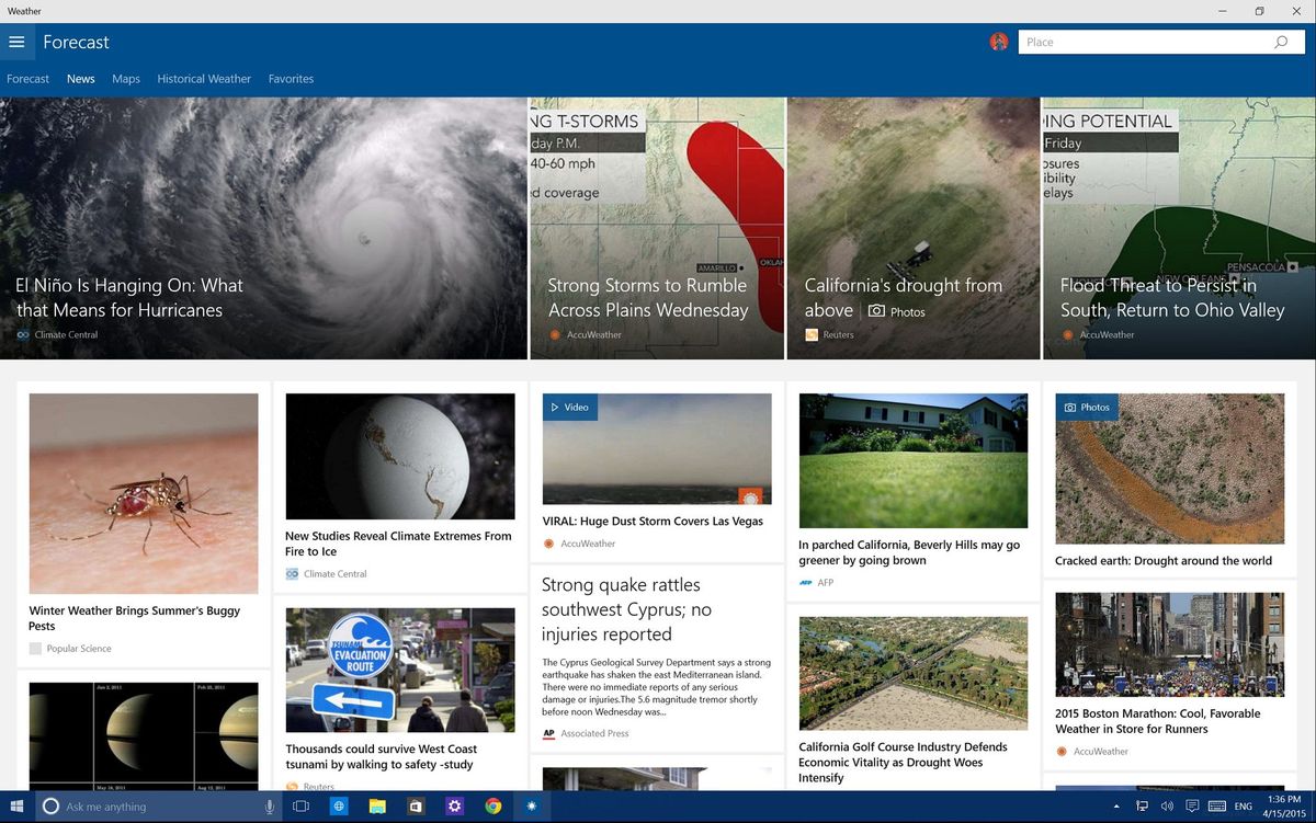 Windows 10 build 10056 unveils updated MSN apps with new UI and ...